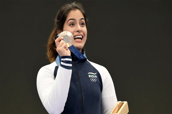 मनू भाकर भारता Manu Bhakar Olympic medal - Tarun Bharat Nagpur